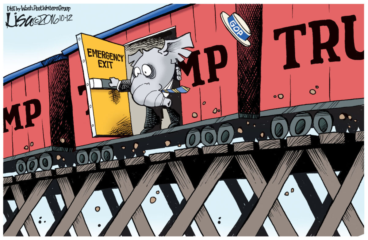 Cartoon: Jumping off the Trump train | News, Sports, Jobs - Daily Herald